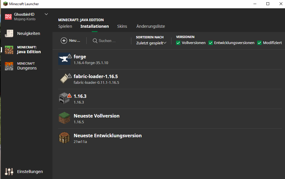 How can I revert my Minecraft to an earlier version on hp windows 10 ...