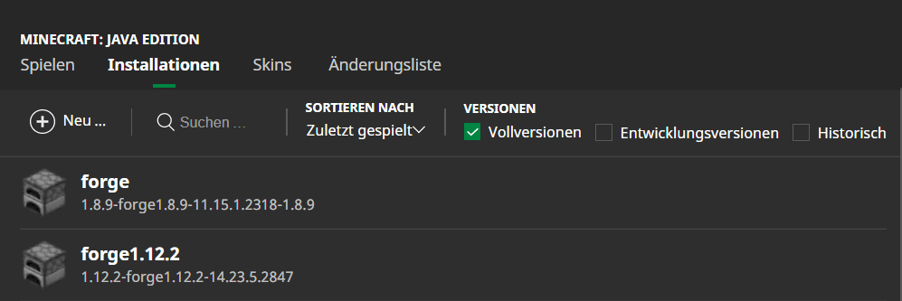 Minecraft only have 1 version forge? - Minecraften